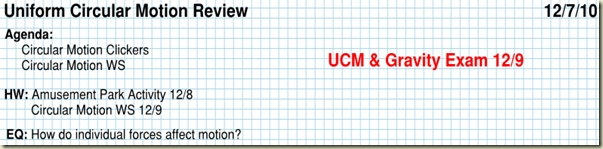 Circular Motion Review - Regents Physics